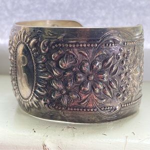 Towle | Jewelry | Ej Towle Vintage Sterling Silver Floral Repousse Wide ...